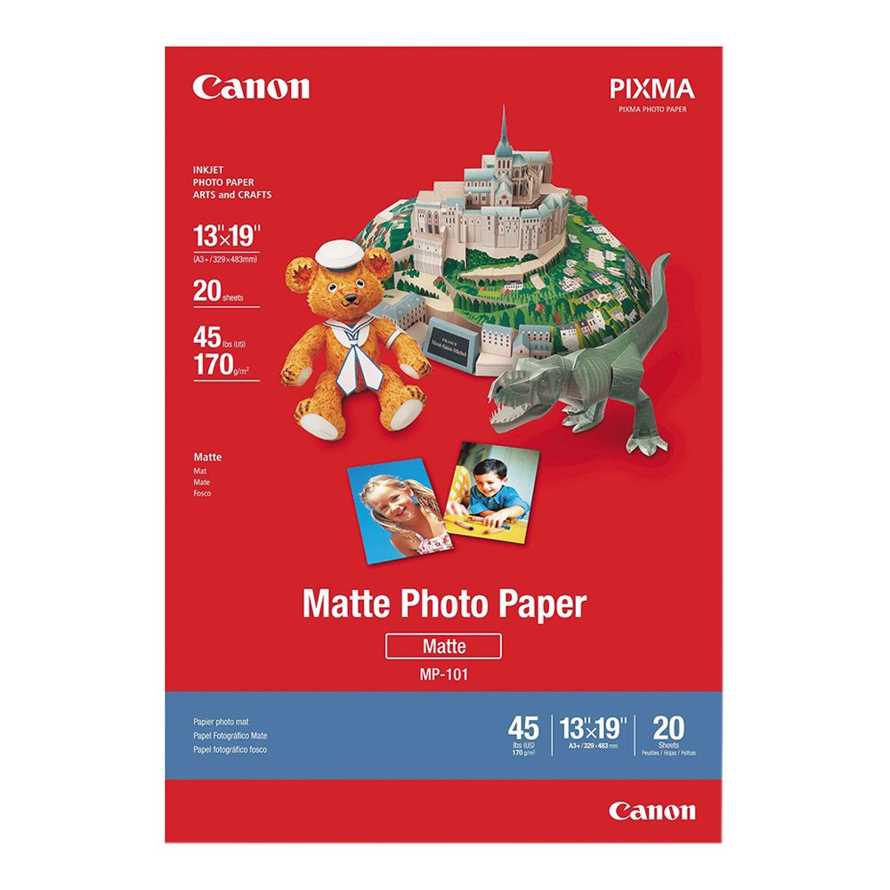 Canon Matte Photo Paper; 13" x 19"; 55 Brightness; 45 lb; 20 Sheets ...