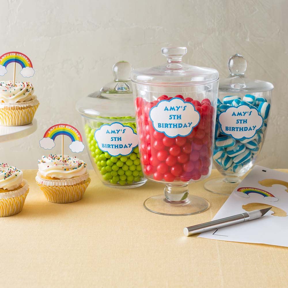 Avery 3383 Printable Sticker Paper; 8 1/2" x 11"; Inkjet Printer; White ...