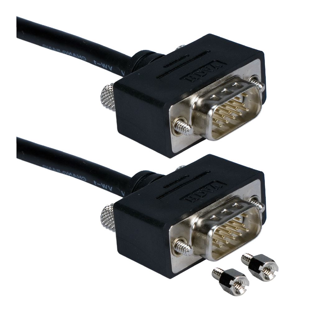 QVS VGA Male to VGA Male Tri-Shield Fully-Wired Cable w ...