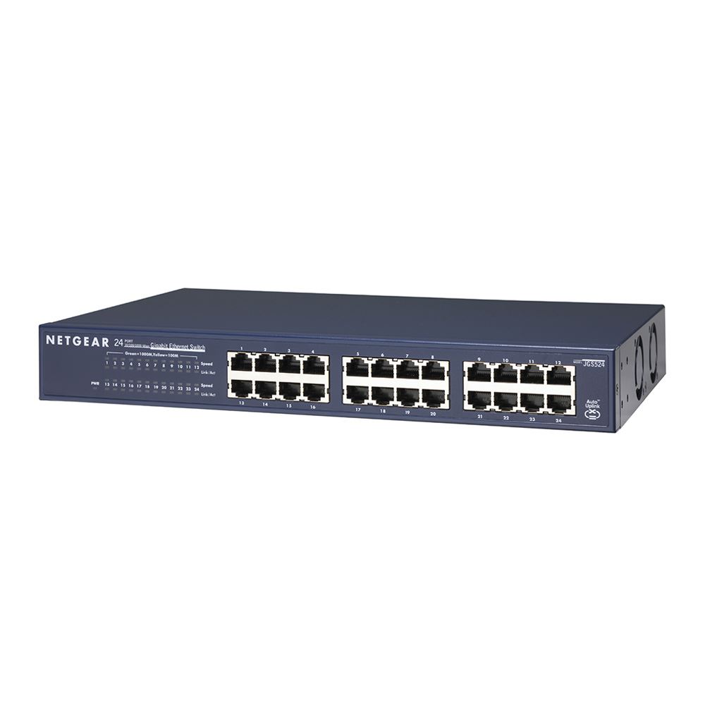 NETGEAR JGS524 24-Port Gigabit Ethernet Unmanaged Switch; Desktop ...