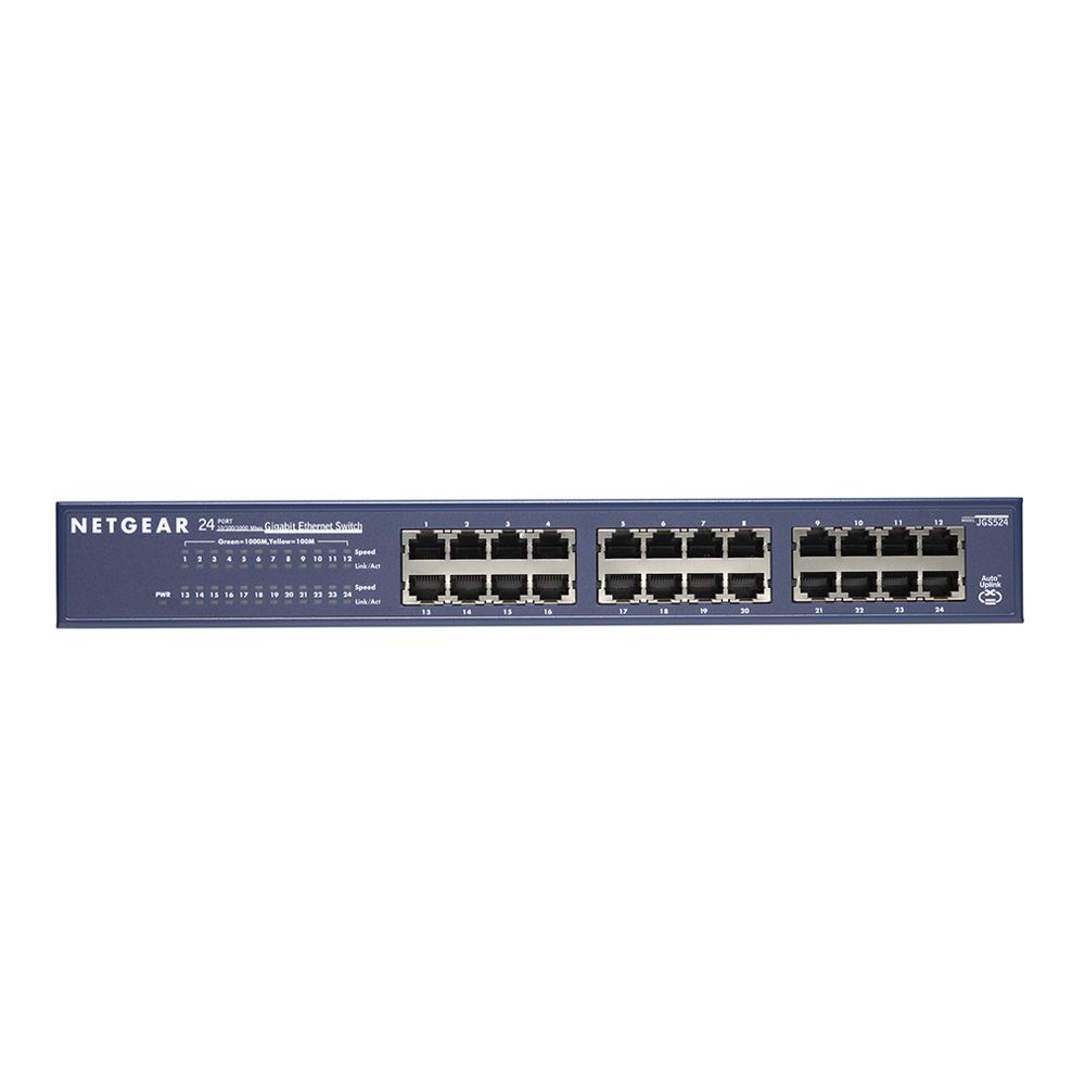 NETGEAR JGS524 24-Port Gigabit Ethernet Unmanaged Switch; Desktop ...