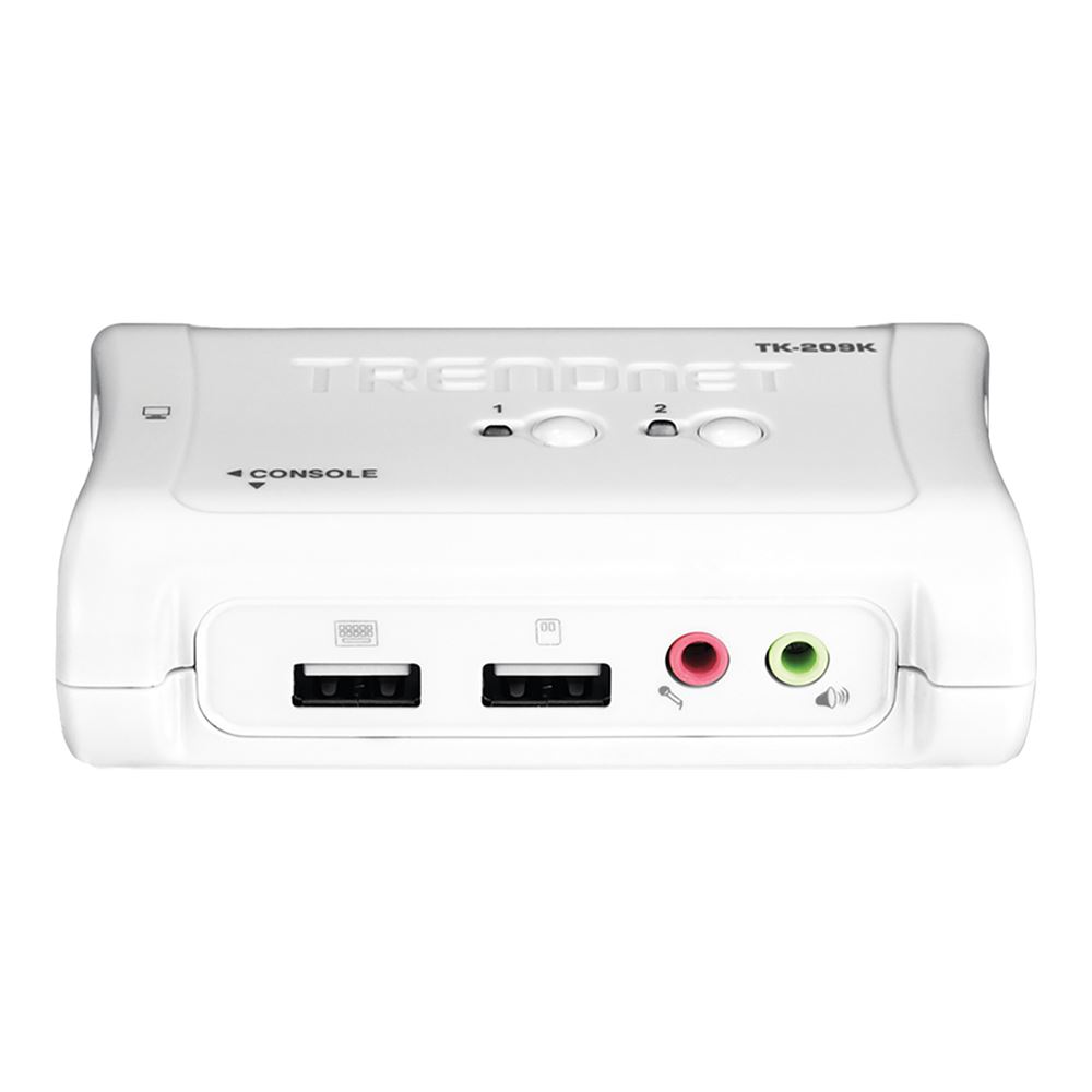 Trendnet 2-Port USB KVM Switch Kit with Audio - Micro Center