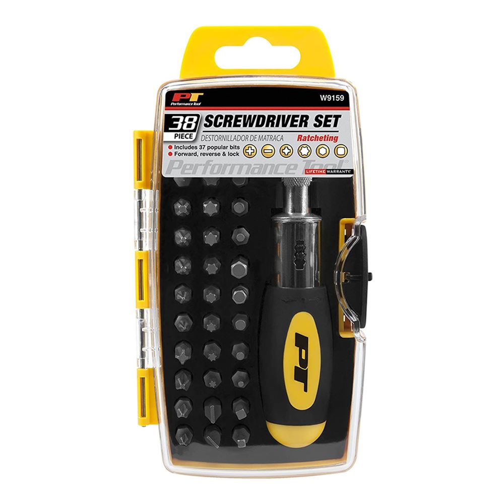 Performance Tools 38 Piece Ratcheting Screwdriver Set - Micro Center