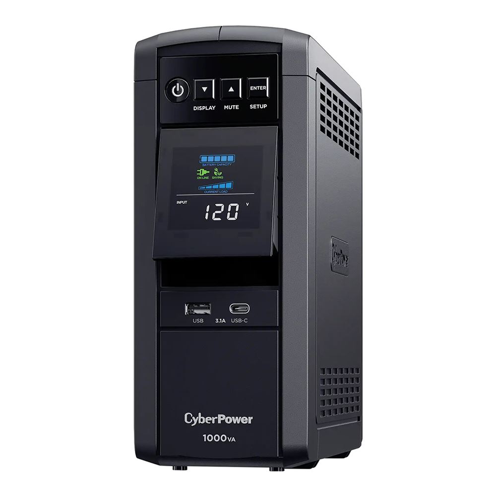 CyberPower Systems PFC Series UPS (CP1000PFCLCD); 1000 VA, 600 W, 120 V ...