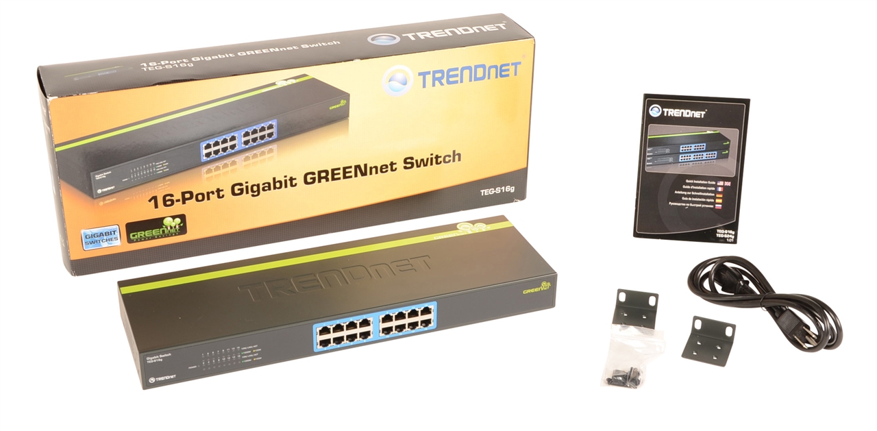 Trendnet TEG-S16G 16-Port 10/100/1000 Gigabit Ethernet Switch - Micro ...