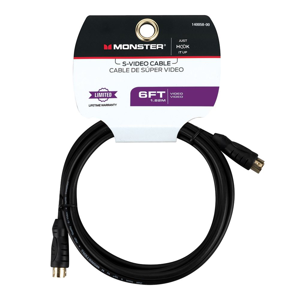 Just Hook It Up Mini-Din 4-Pin Male to Mini-Din 4-Pin Male S-Video ...