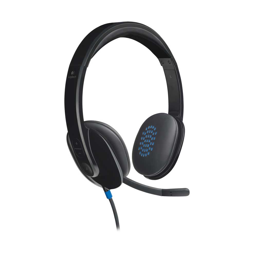 Logitech USB H540 Wired Headset - Black; Adjustable Padded Headband ...