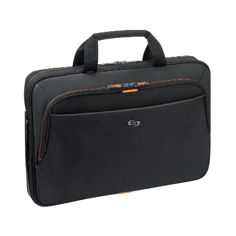SOLO Urban Slim Laptop Briefcase w/ Tablet Sleeve Fits Screens up to 15 ...