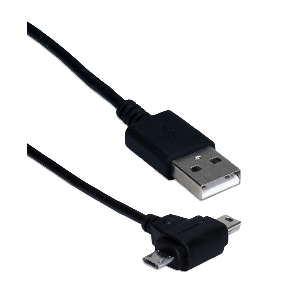 QVS USB 2.0 (Type-A) Male to USB Mini-B 5 Pin Male/ Micro-USB (Type-B ...