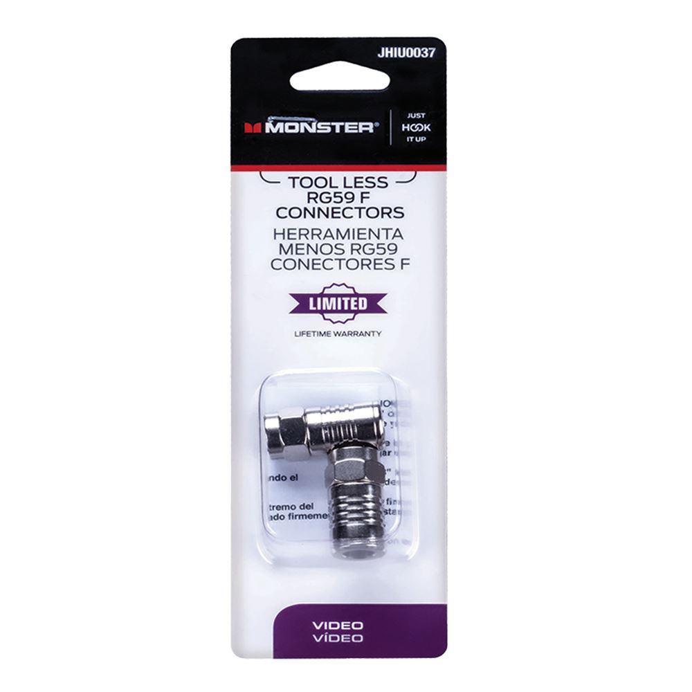 Just Hook It Up Coax RG6 Female to Coax RG6 Female Tool Less Connectors ...