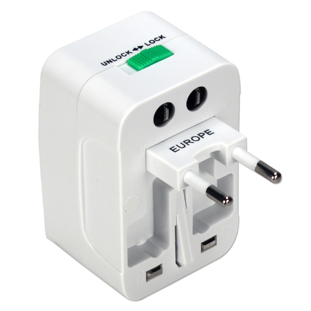 QVS Premium World Power Travel Adapter Kit w/ Surge Protection - Micro ...