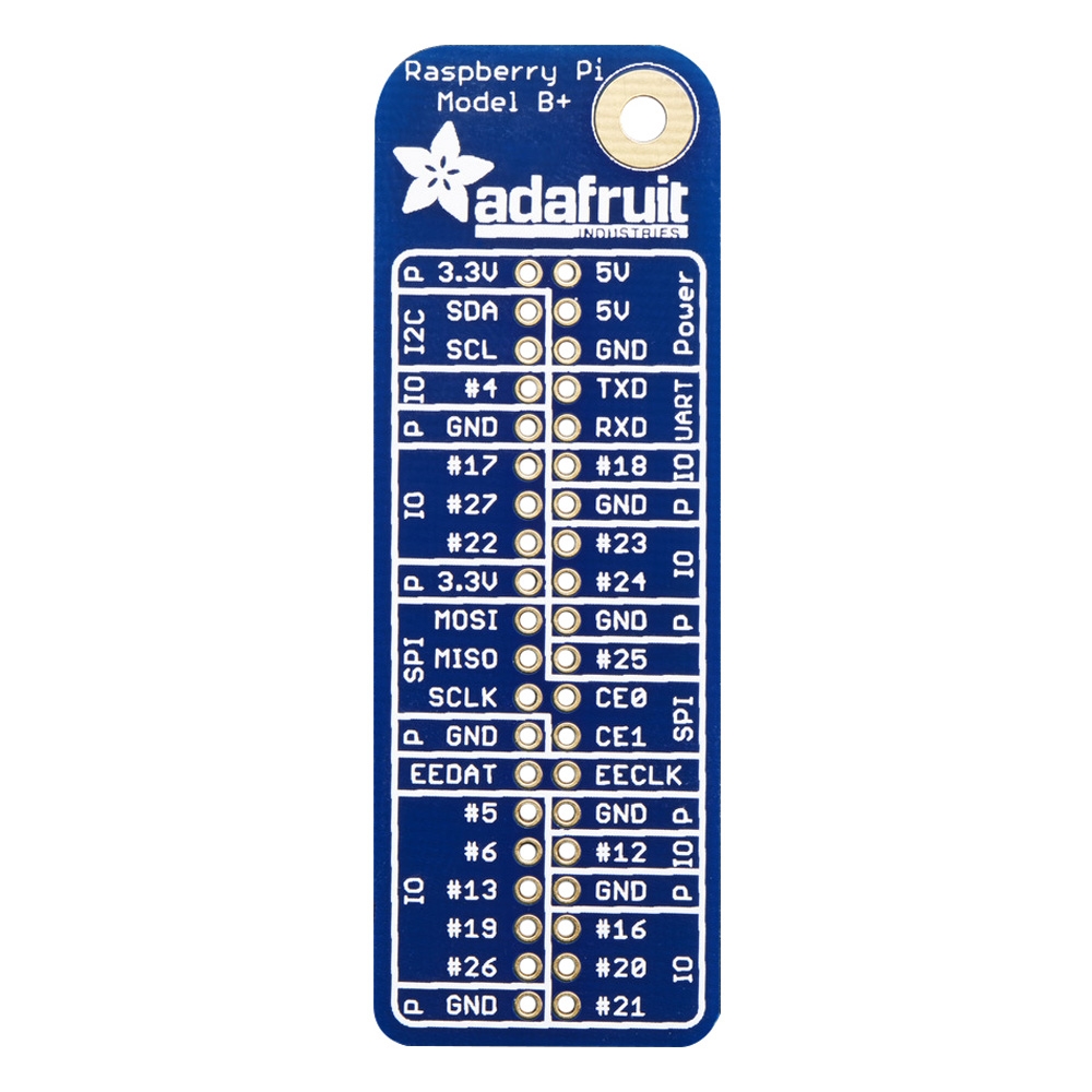 Adafruit Industries GPIO Reference Card for Raspberry Pi - Micro Center