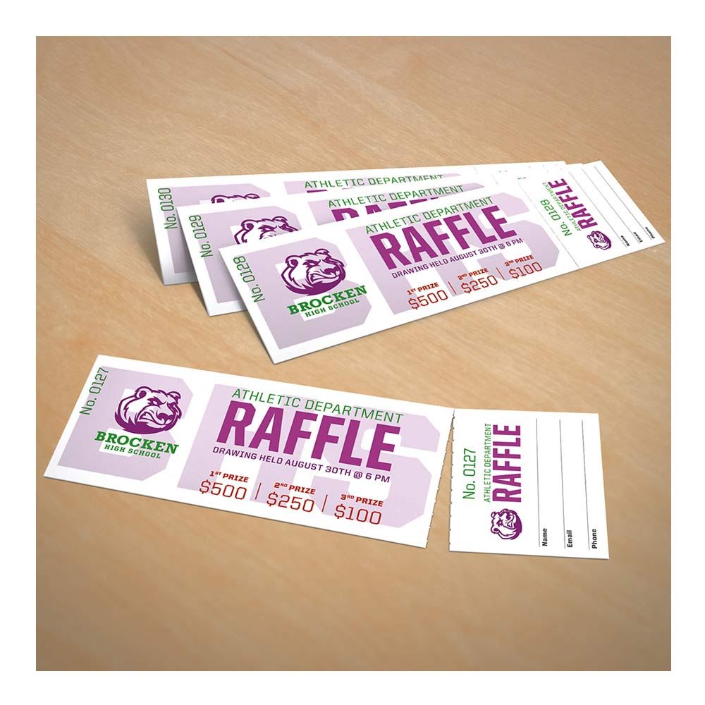 Avery 16154 Blank Printable Tickets; Tear-Away Stubs; Perforated Raffle ...