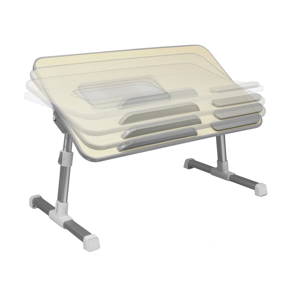 Aluratek Adjustable Ergonomic Laptop Cooling Table with Fan - Micro Center