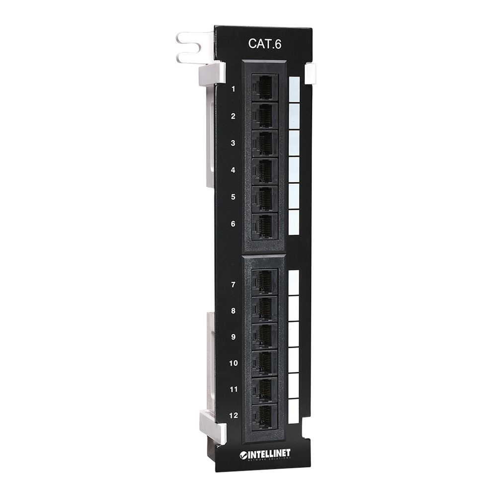 Intellinet Cat6 Wall-mount 12 Port Patch Panel - Micro Center