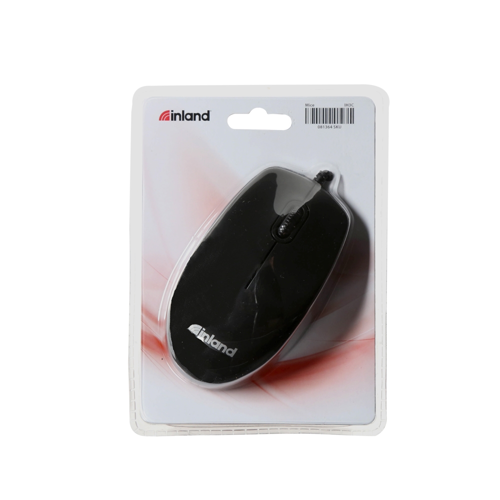 Inland USB Optical Mouse - Black - Micro Center