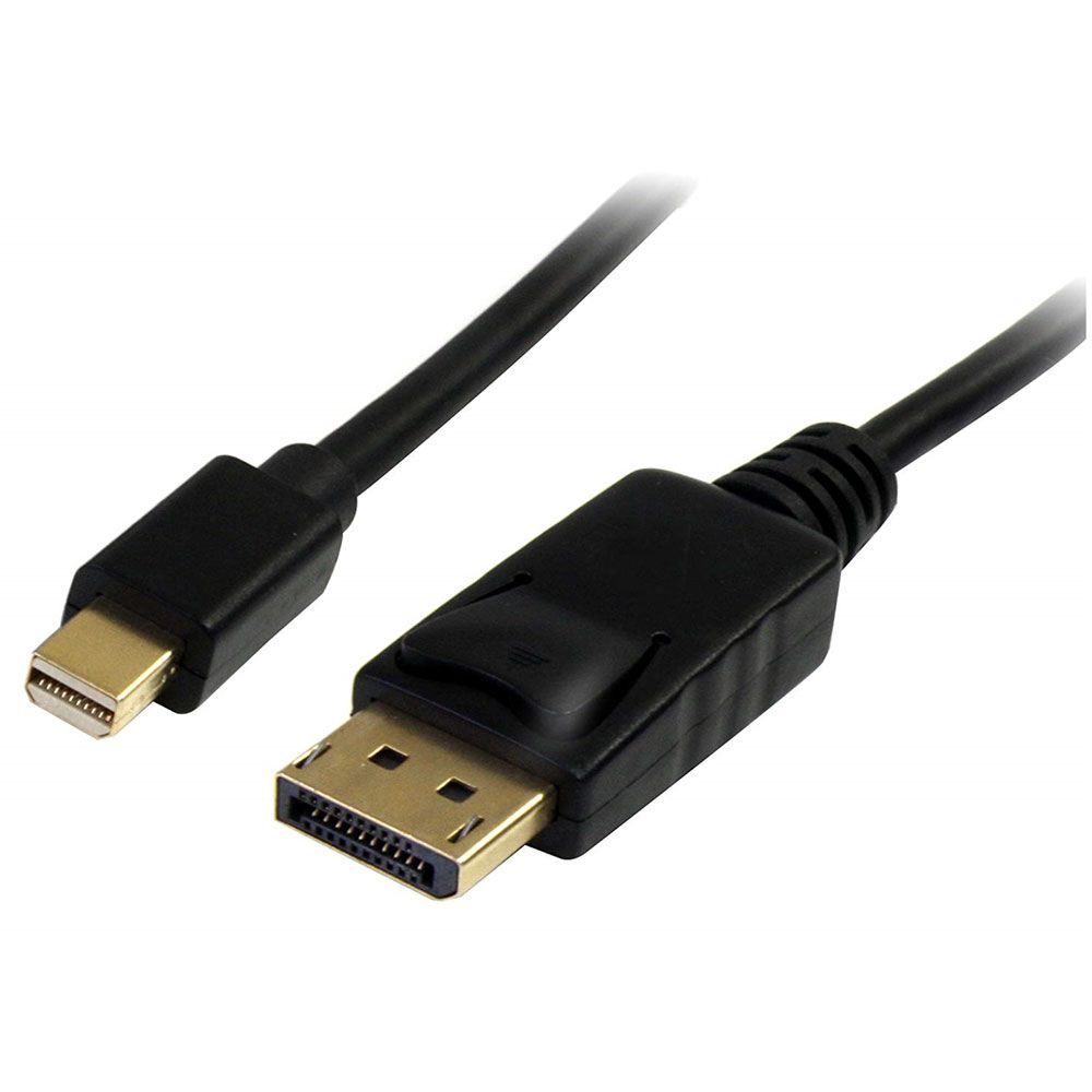 Inland Mini DisplayPort Male to DisplayPort Male Cable 6 ft. - Black ...