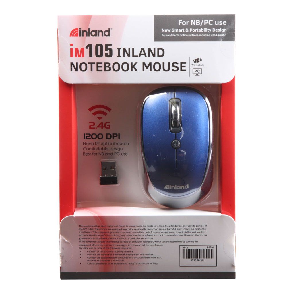 Inland iM105 Notebook Mouse - Blue - Micro Center