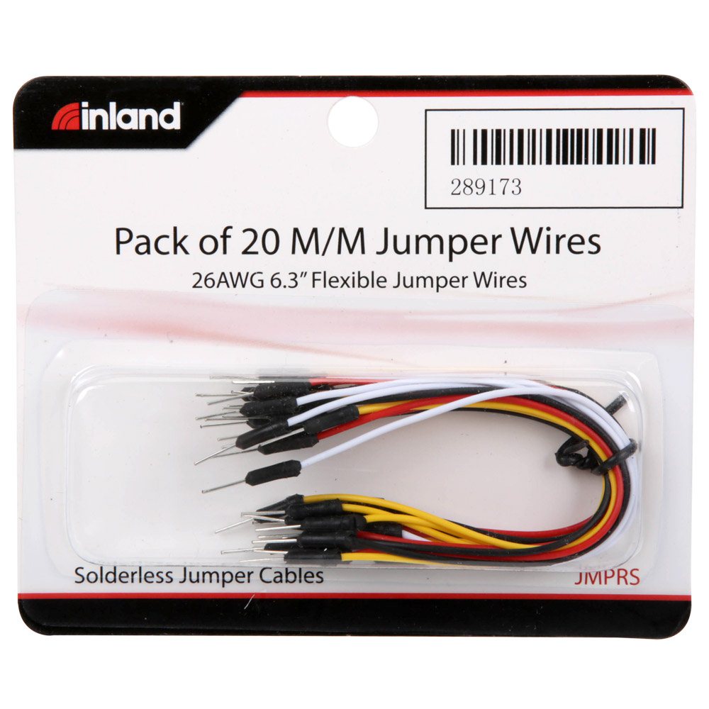 26AWG M/M Jumper Wires - 20 Pack - Micro Center