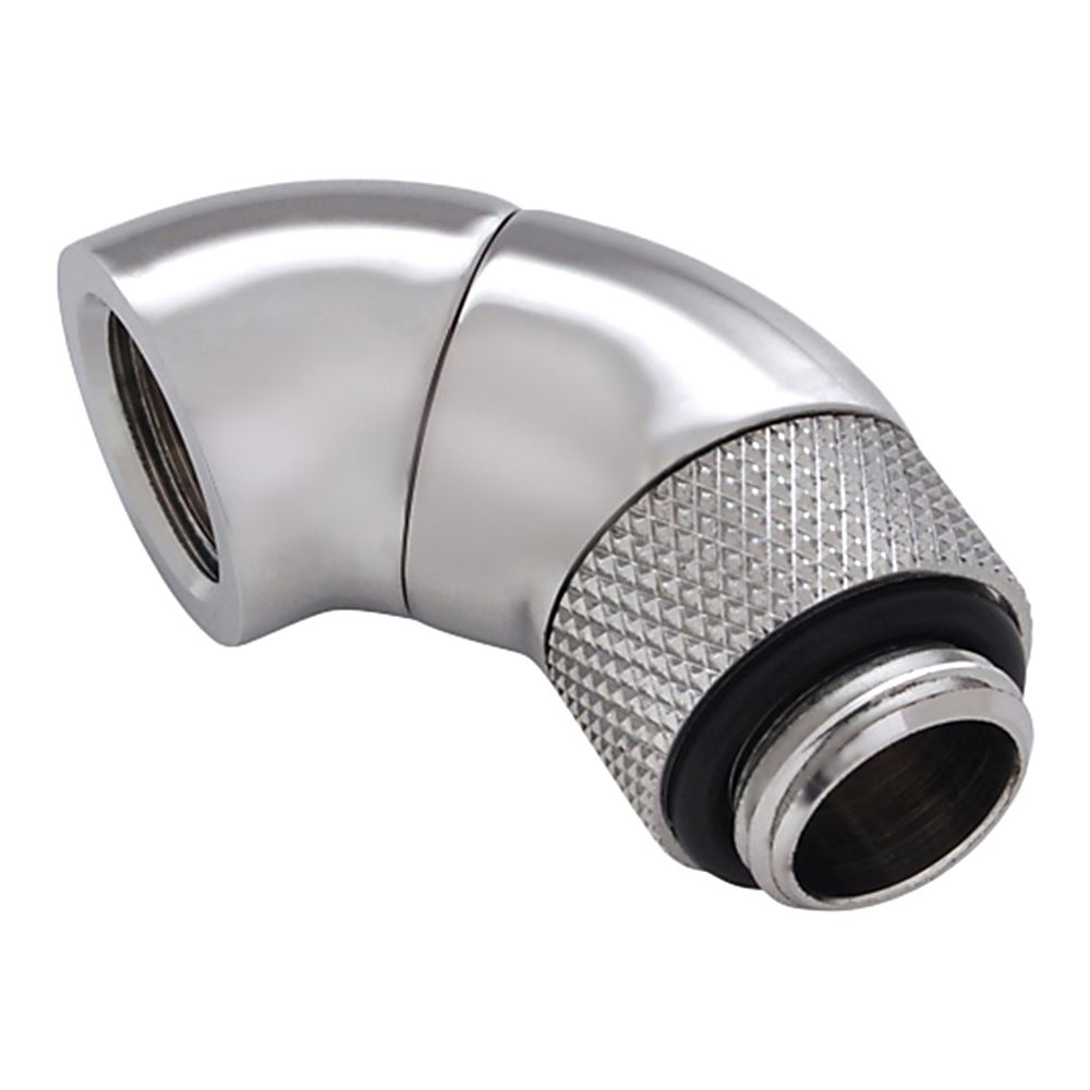 Bitspower G 1/4" 90° Dual Rotary Adapter - Silver - Micro Center