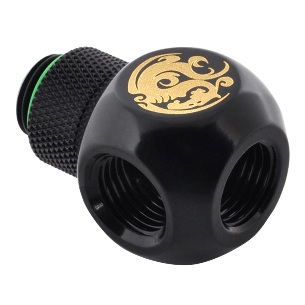 Bitspower G 1/4" Q-Rotary Swivel Fitting - Matte Black - Micro Center