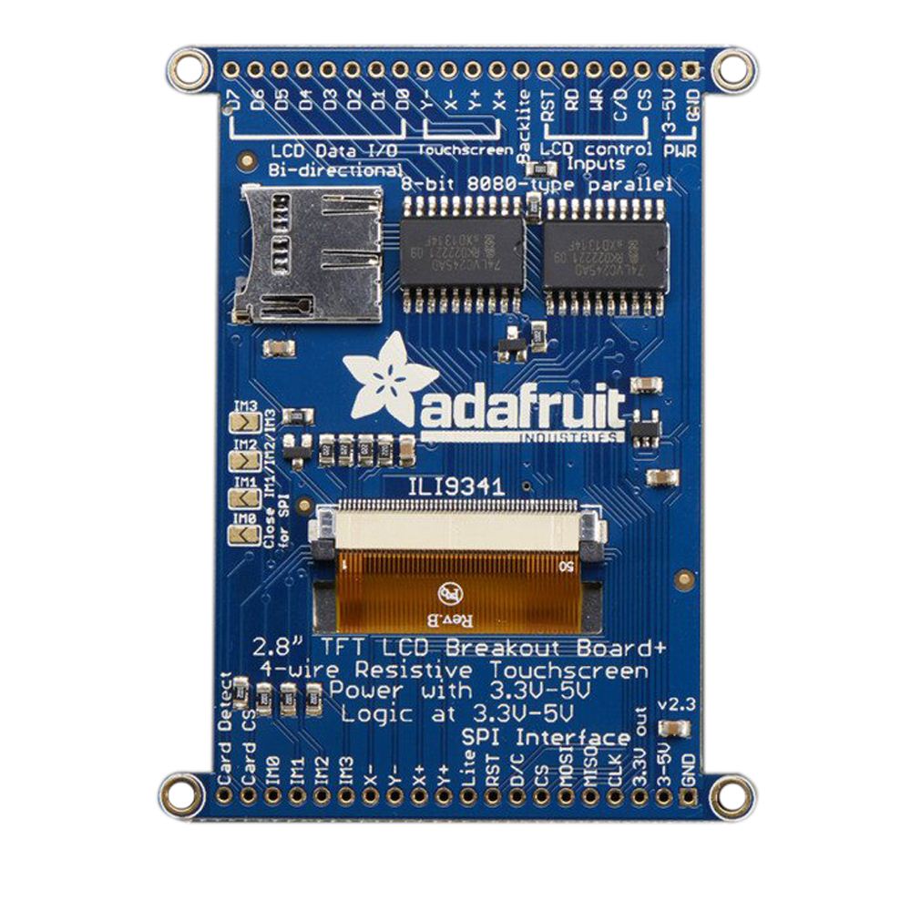 Micro Center - Adafruit Industries ILI9341 2.8" TFT LCD with Touchscreen Breakout Board w ...