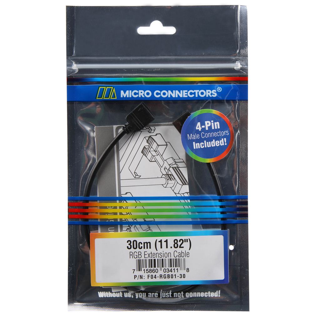 Micro Connectors 11.82" RGB Extension Cable - Micro Center