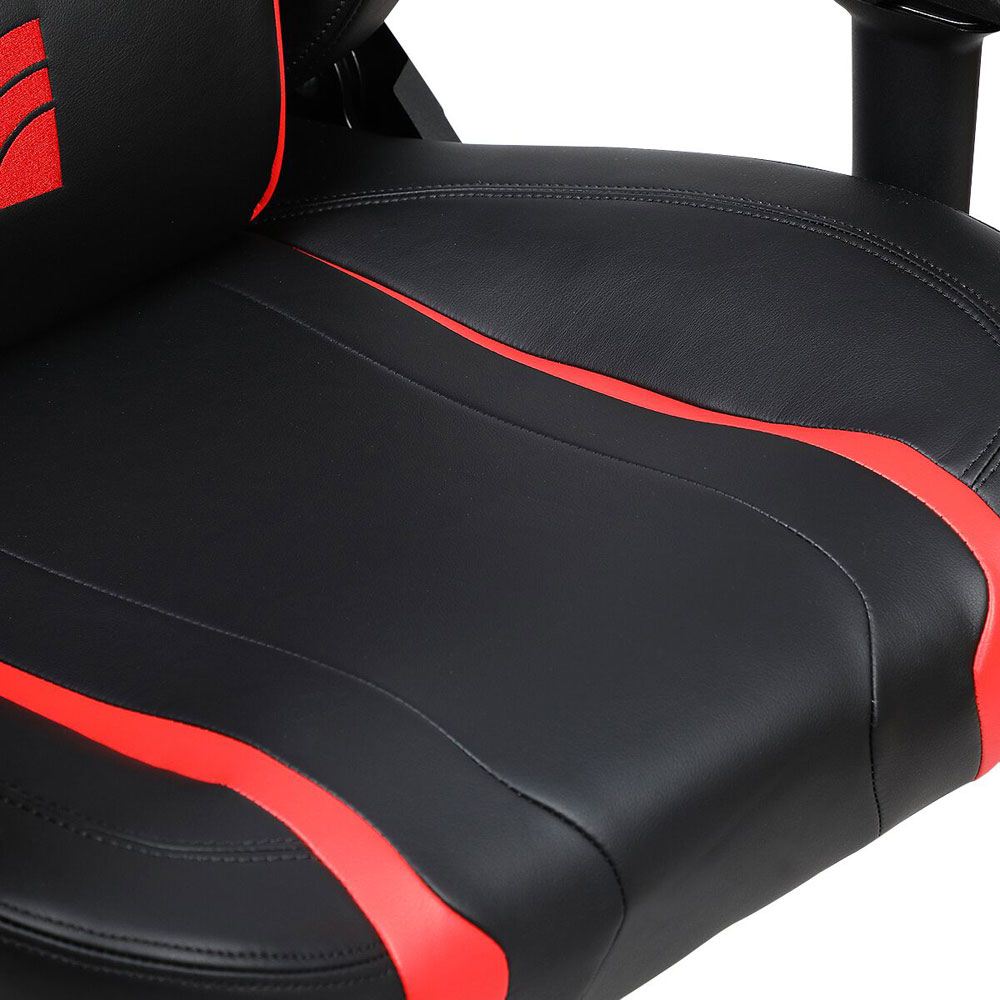 Inland Lightning Gaming Chair - Black/Red - Micro Center