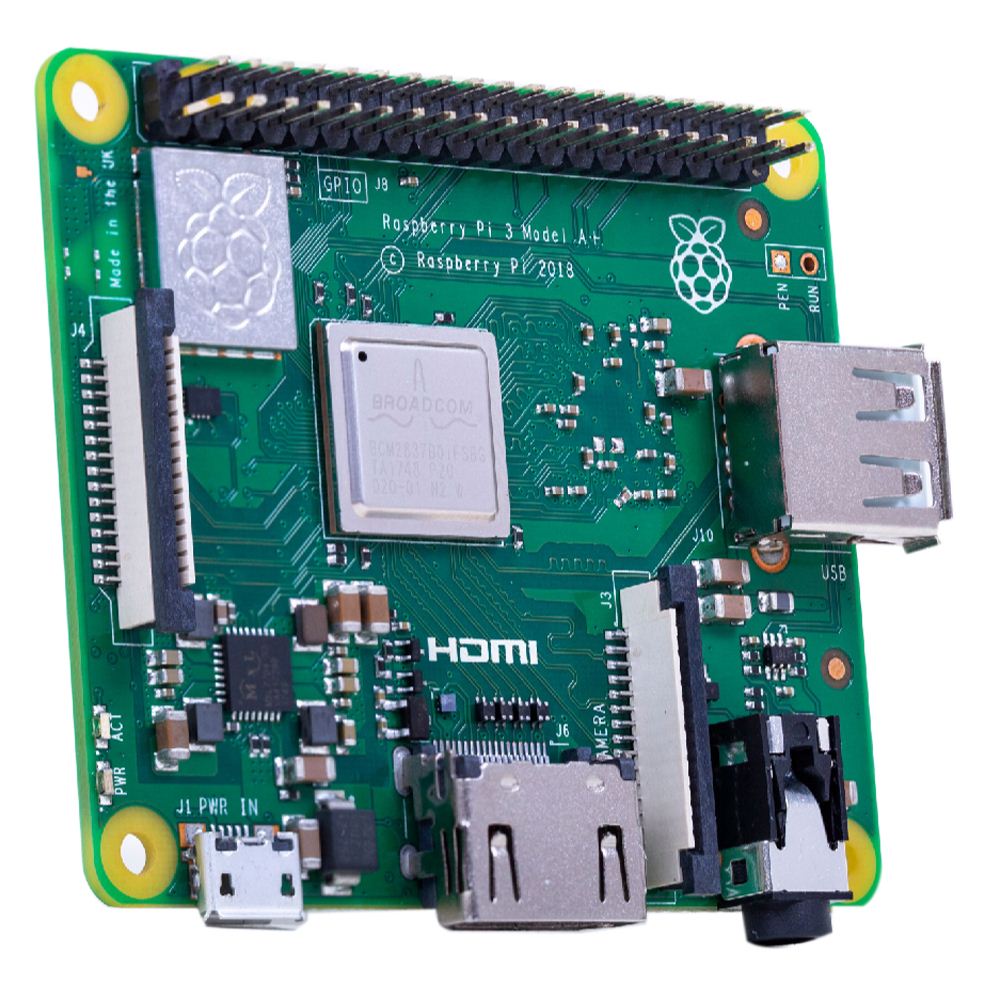 Raspberry Pi 3 Model A+ Board; Broadcom BCM2837B0 64bit ARM Cortex-53 Quad Core Processor @ 1 ...