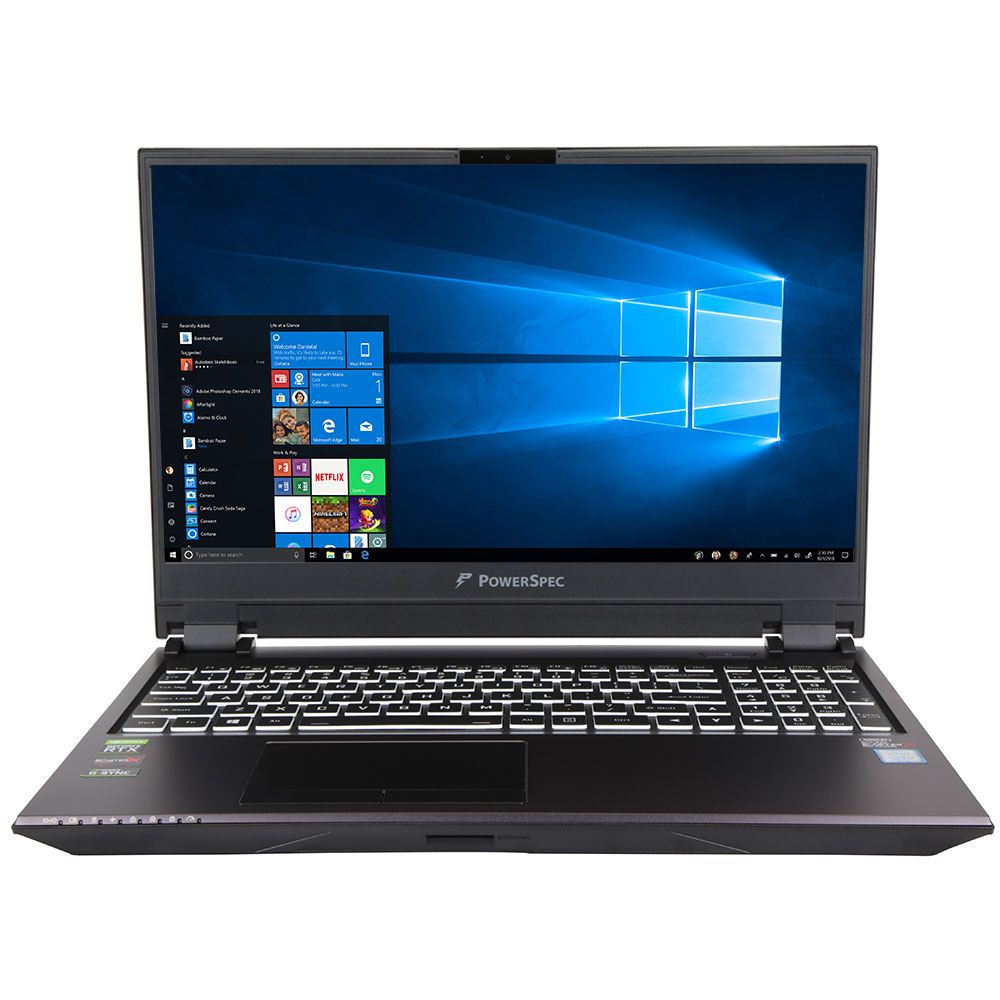 Micro Center Powerspec 1520 15 6 Gaming Laptop Computer Black 877530