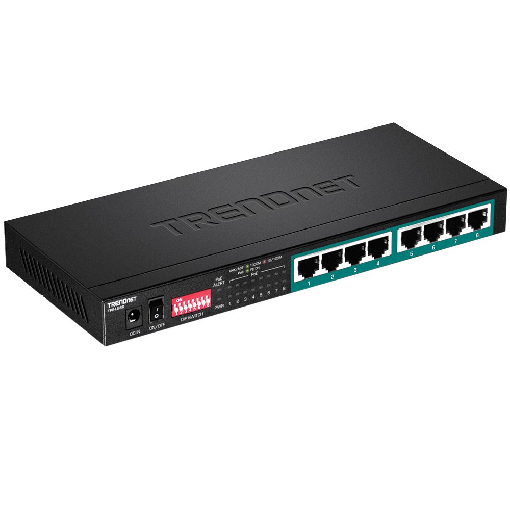 Trendnet 8-Port Gigabit Long Range PoE+ Switch - Micro Center