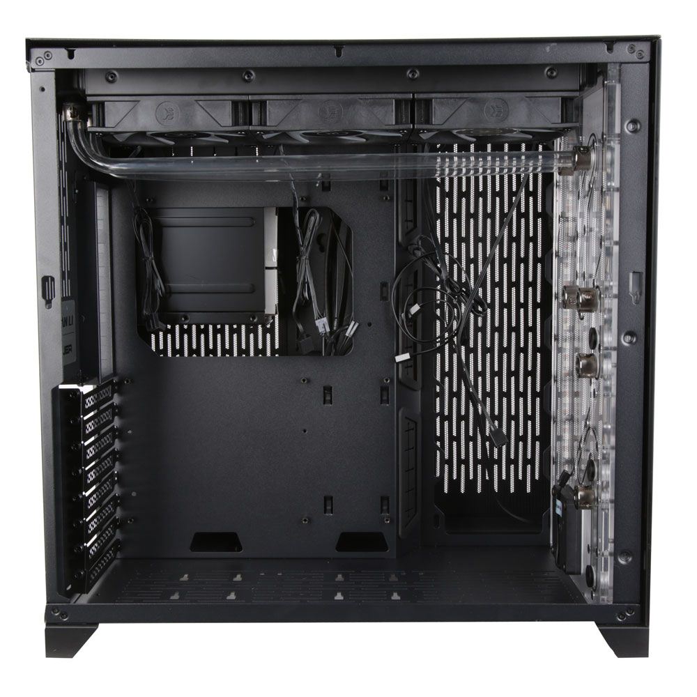 Micro Center Powerspec Pc O11 Rgb Tempered Glass Eatx Mid Tower Computer Case With Ek Fluid