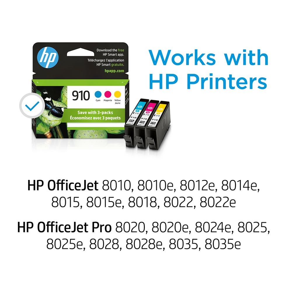 HP 910 Color Ink Cartridge 3-Pack - Micro Center