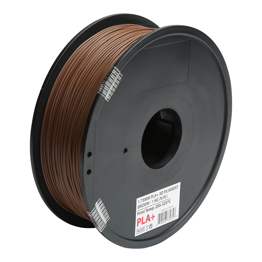 Inland 1.75mm Brown PLA+ 3D Printer Filament - 1kg Spool (2.2 lbs ...