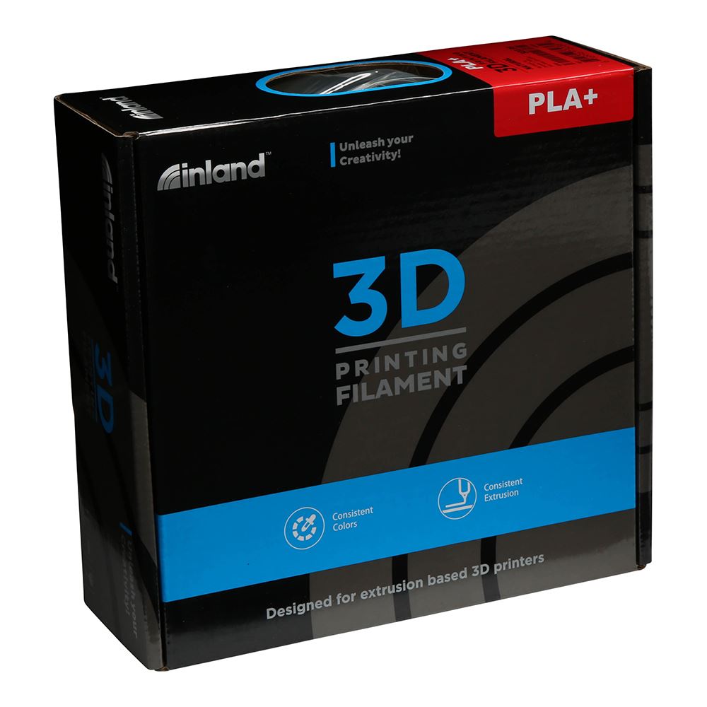 Inland 1.75mm PLA+ 3D Printer Filament 1.0 kg (2.2 lbs.) Spool ...