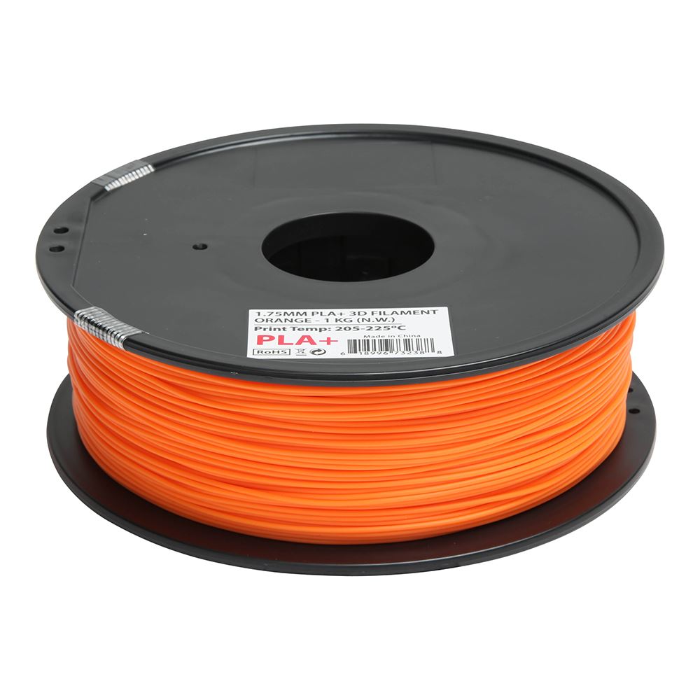 Inland 1.75mm PLA+ 3D Printer Filament 1.0 kg (2.2 lbs.) Spool - Orange ...