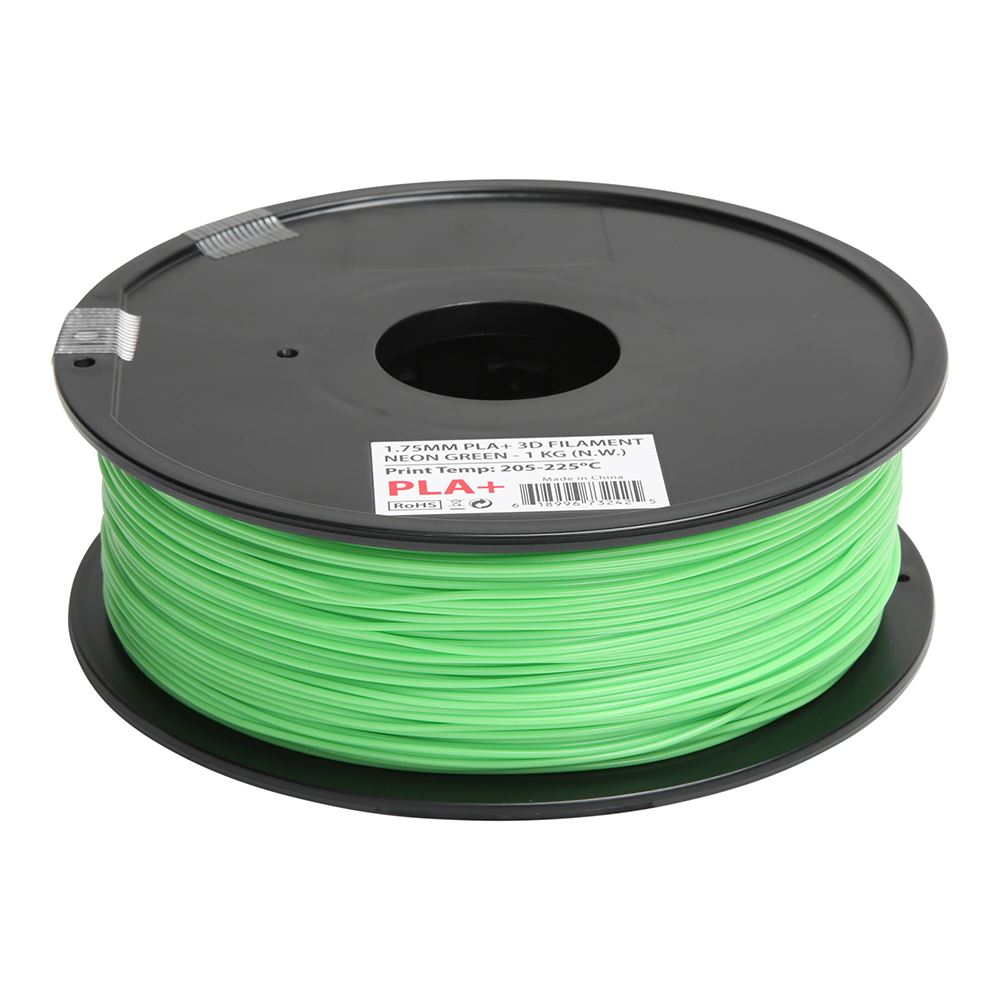 Inland 1.75mm PLA+ 3D Printer Filament 1.0 kg (2.2 lbs.) Spool - Neon ...