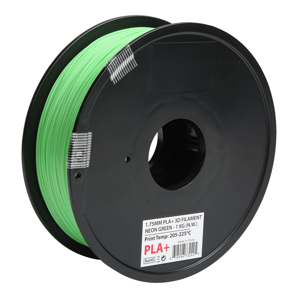 Inland 1.75mm PLA+ 3D Printer Filament 1.0 kg (2.2 lbs.) Spool - Neon ...
