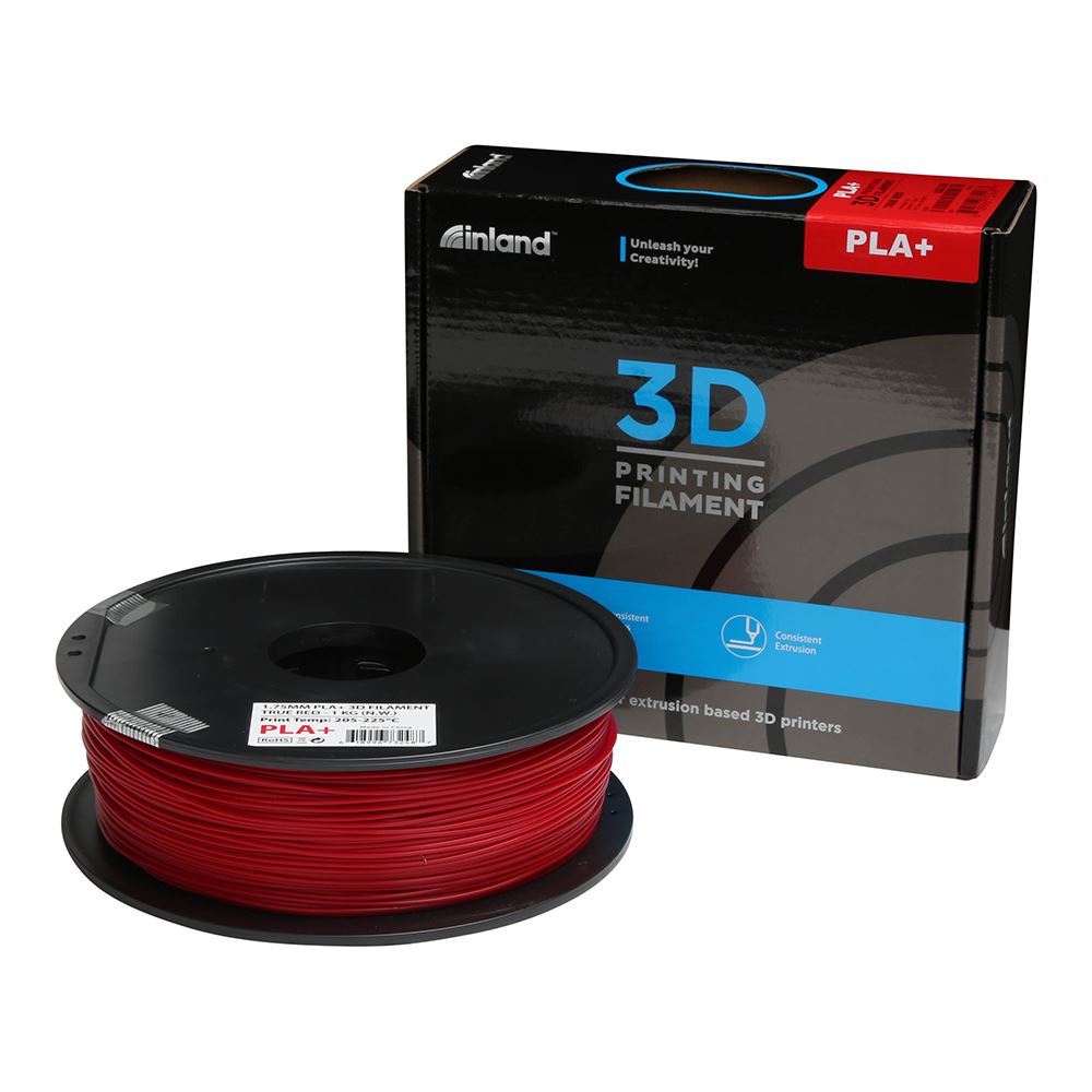 Inland 1.75mm PLA+ 3D Printer Filament 1.0 kg (2.2 lbs.) Spool - True ...