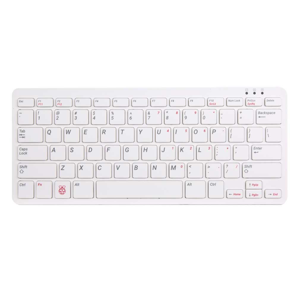 Raspberry Pi Official USB Keyboard with USB Hub - Red/White - Micro Center