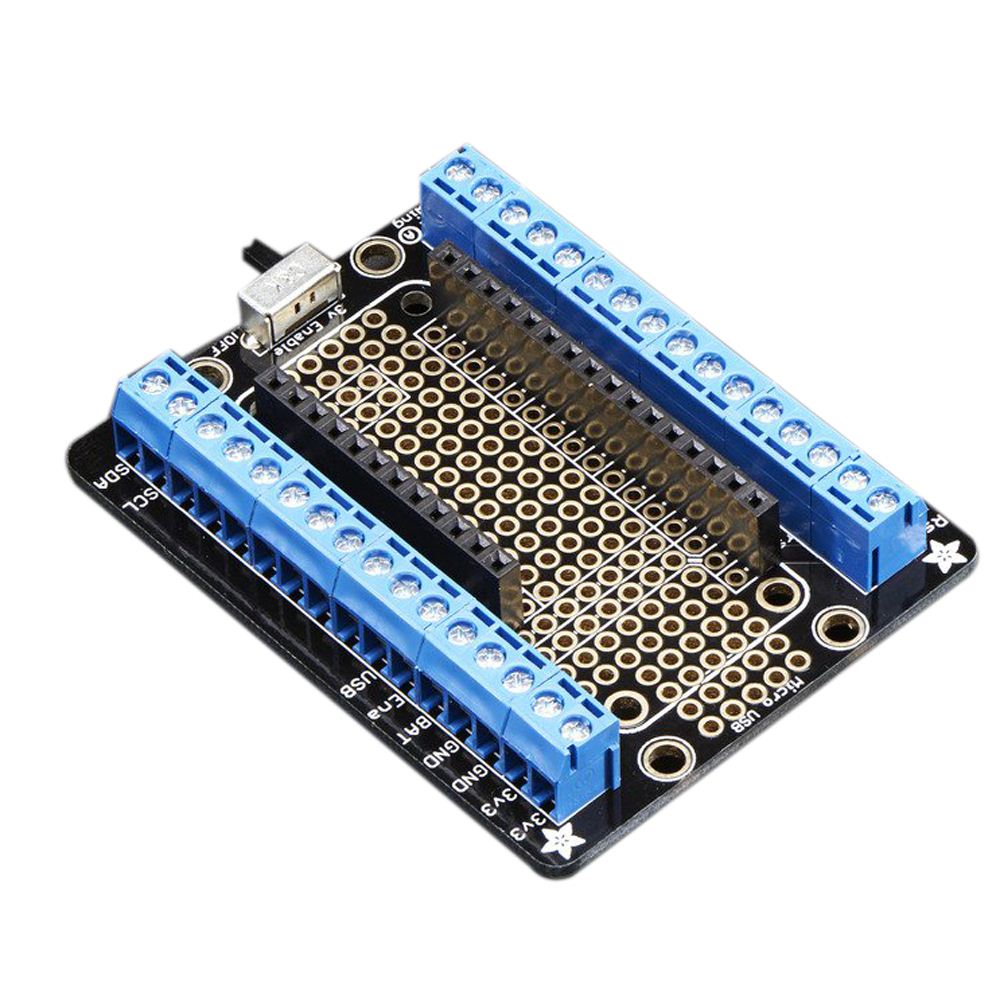 Adafruit Industries Assembled Terminal Block Breakout FeatherWing for all Feathers - Micro Center