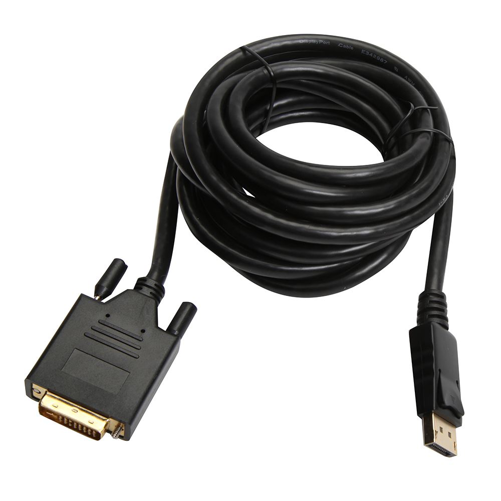 Inland DisplayPort Male to DVI-D Male Connector Cable 12 ft. - Black ...