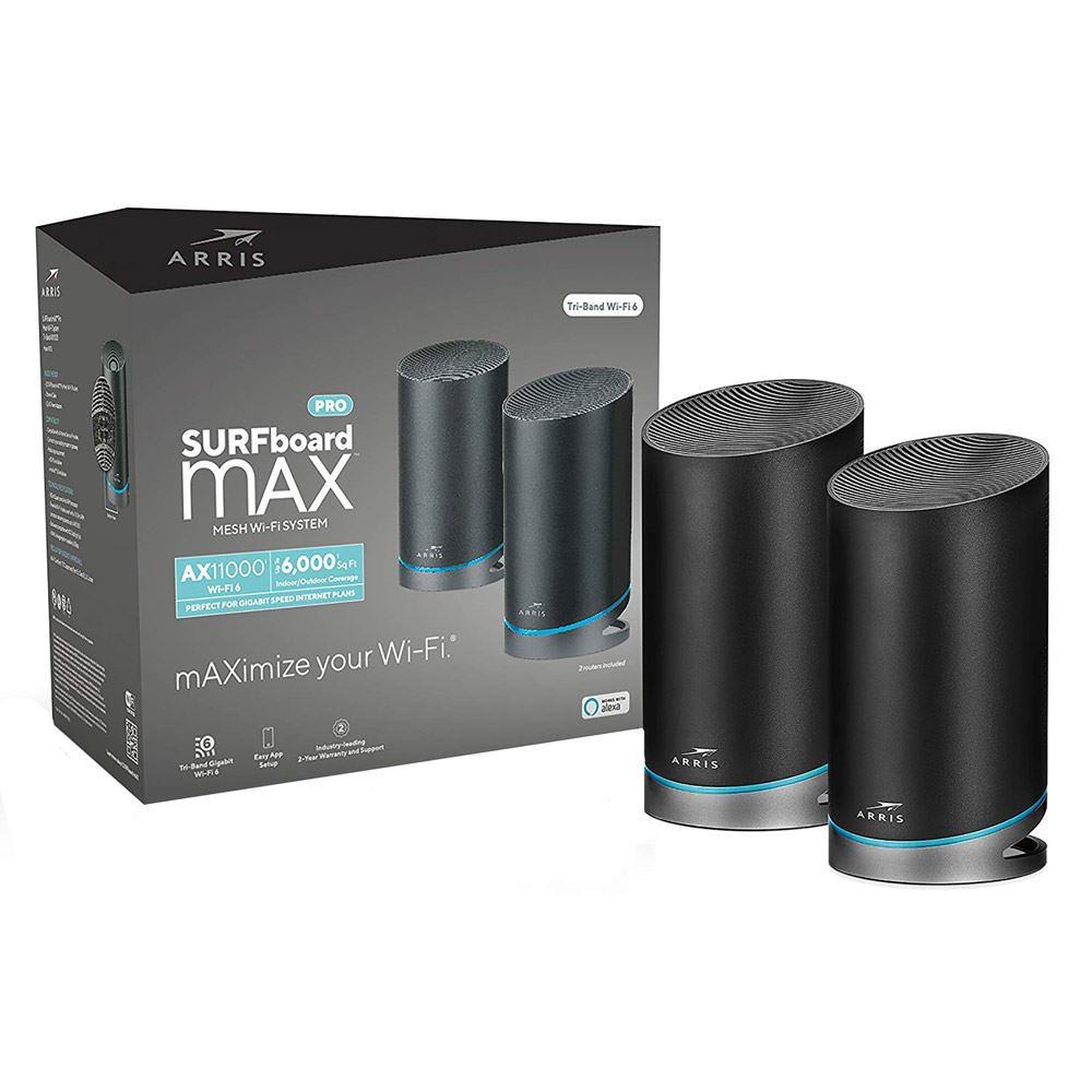 Arris Enterprises SURFboard mAX Pro Mesh WiFi 6 AX11000 System; 3 x LAN ...