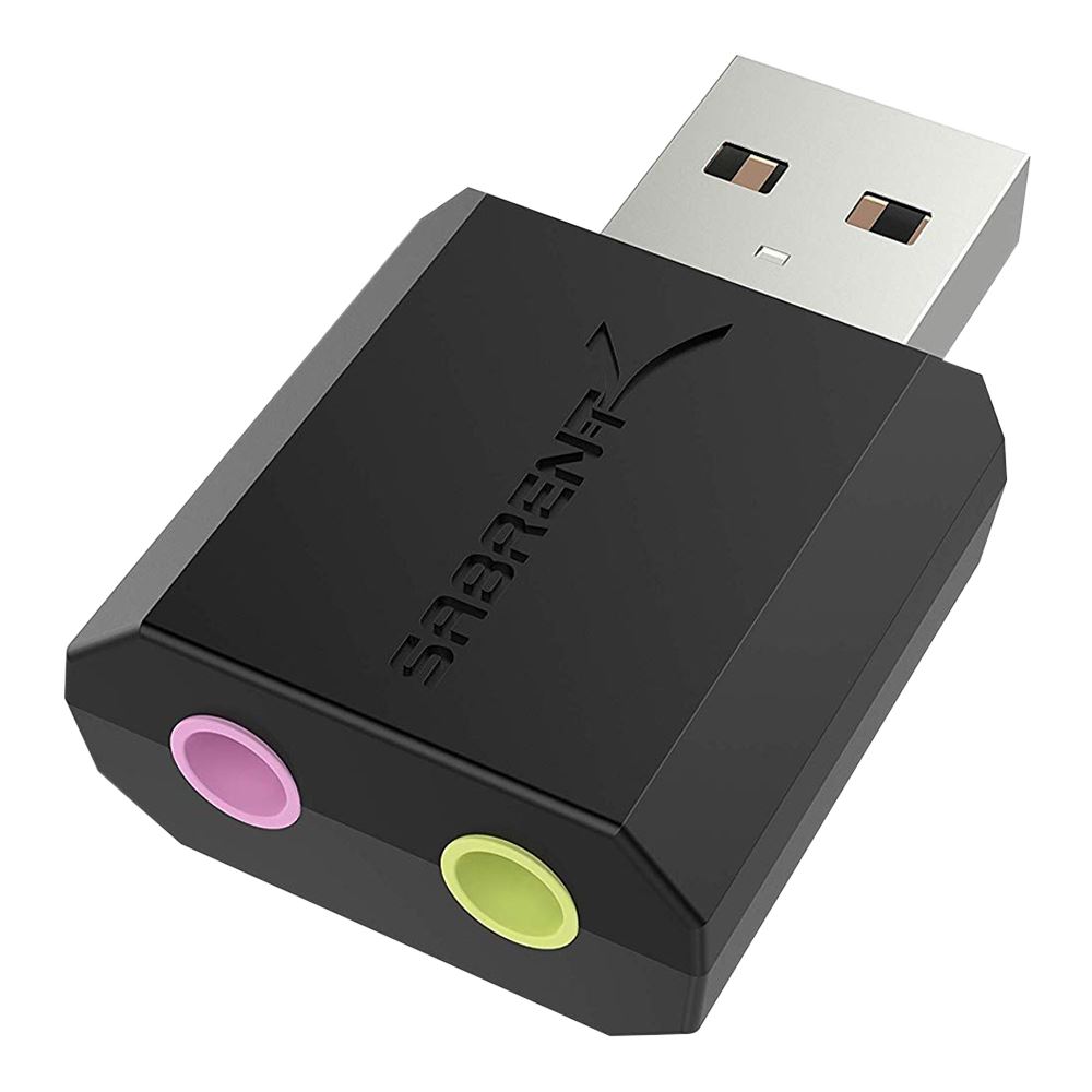 Sabrent AU-MMSA USB Stereo 3D Sound Adapter - Black - Micro Center
