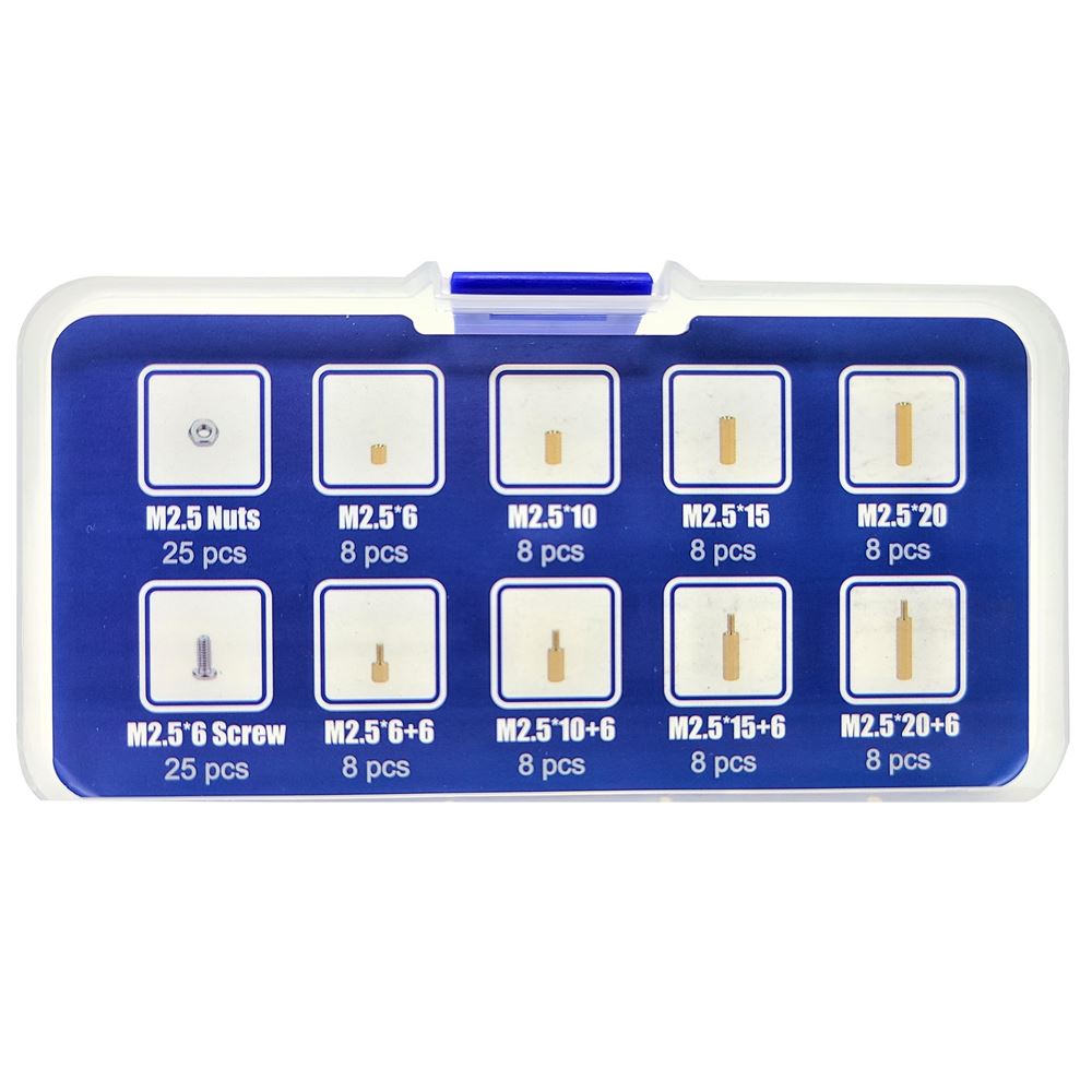 Micro Connectors Assorted M2.5 Standoff Kit - 114 Pieces - Micro Center