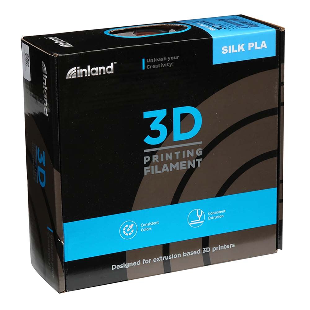 Inland 1.75mm Copper Silk PLA 3D Printer Filament - 1kg Spool (2.2 lbs ...