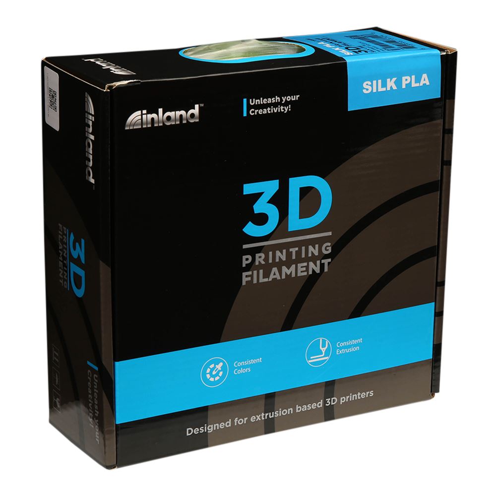 Inland 1.75mm Lime Silk PLA 3D Printer Filament - 1kg Spool (2.2 lbs ...