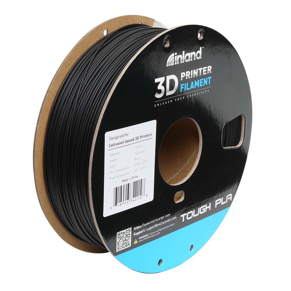 Inland 1.75mm Tough PLA 3D Printer Filament 1.0 kg (2.2 lbs.) Spool ...