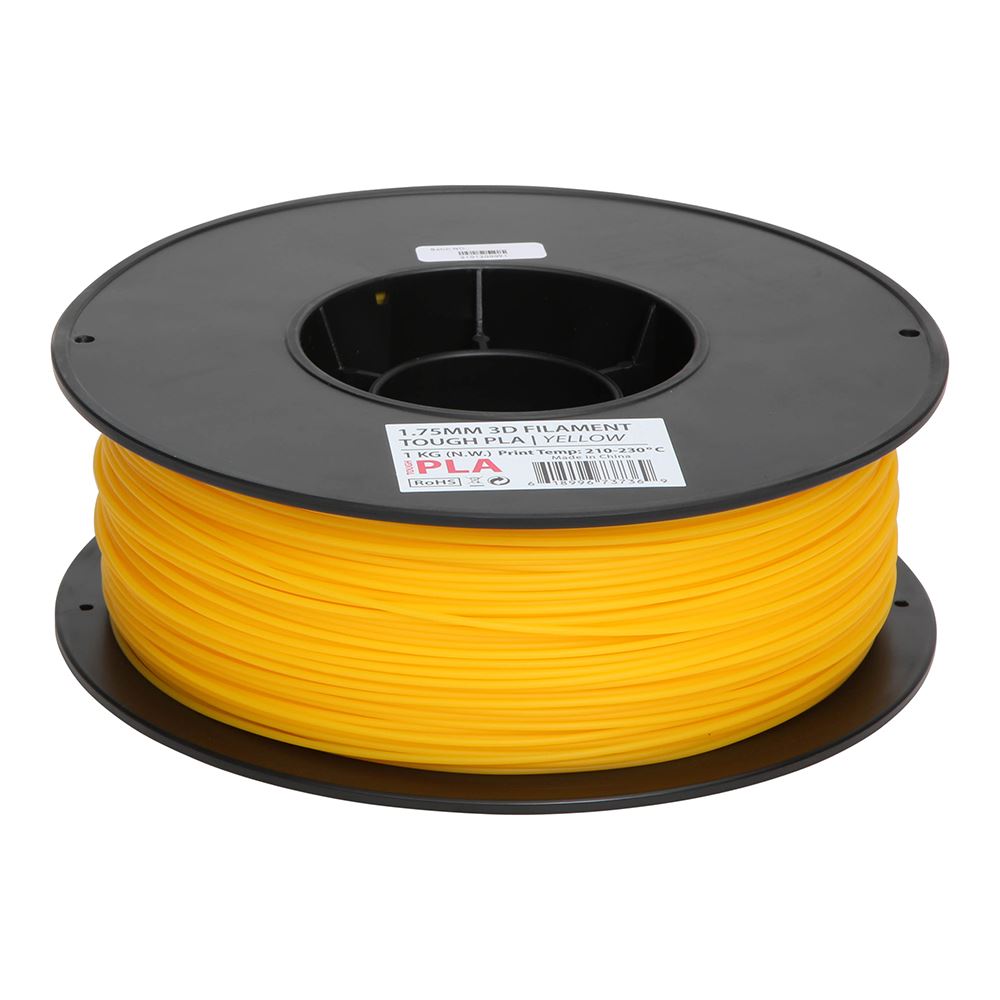 Inland 1.75mm Yellow Tough PLA 3D Printer Filament - 1kg Spool (2.2 lbs ...