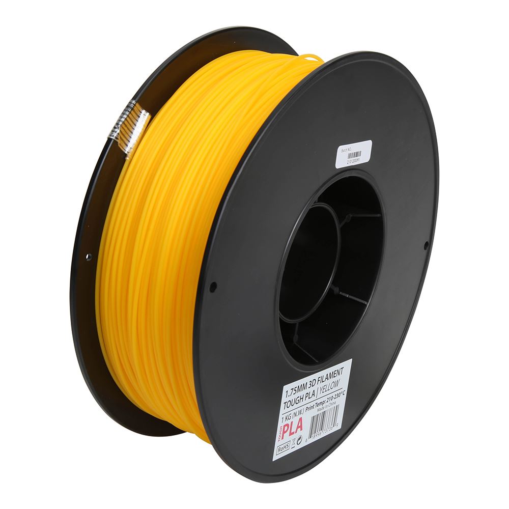 Inland 1.75mm Yellow Tough PLA 3D Printer Filament - 1kg Spool (2.2 lbs ...